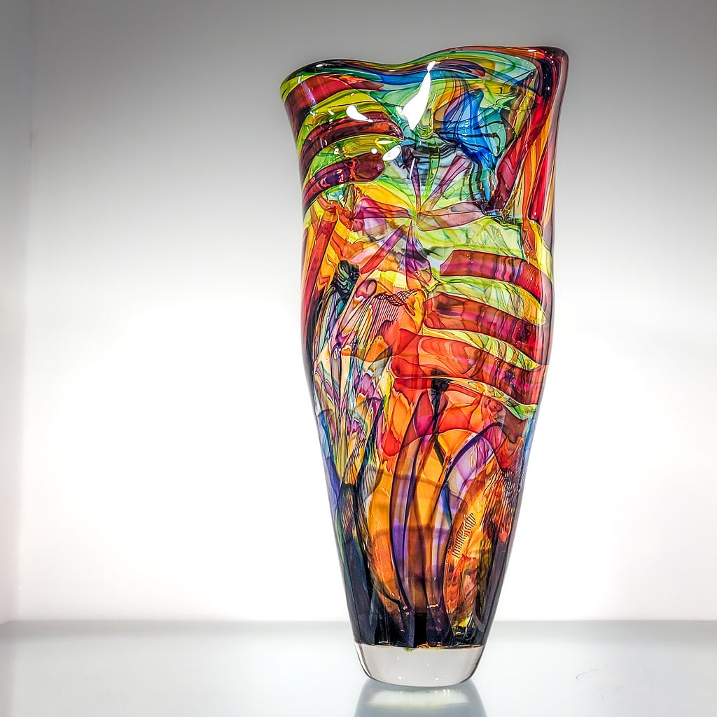 Bob Crooks Parakeet Vase | Cecilia Colman Gallery