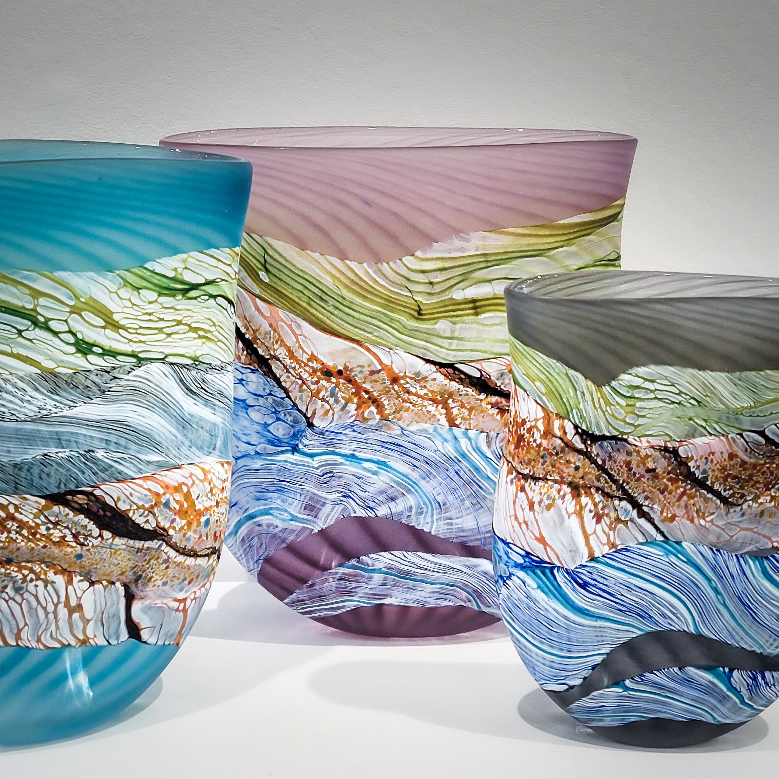 Thomas Petit 'Sea Shore' Flat Vase | Cecilia Colman Gallery